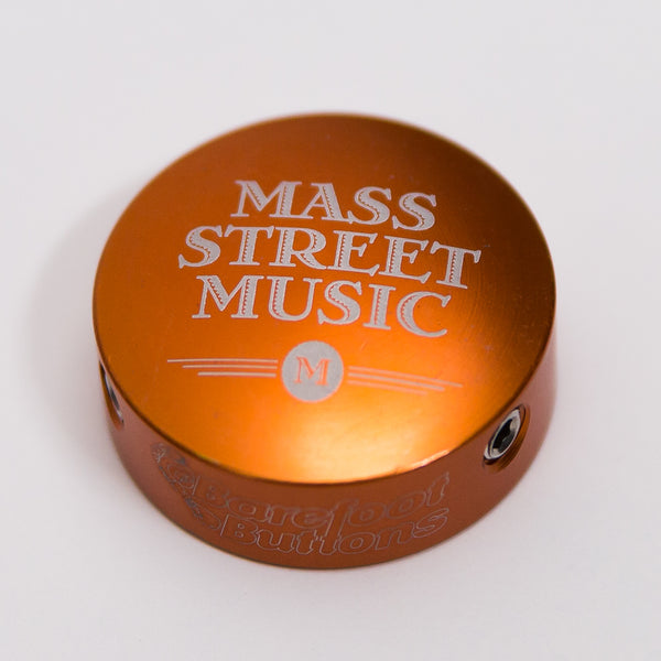 Barefoot Buttons V1 - MSM Logo Orange | Mass Street Music