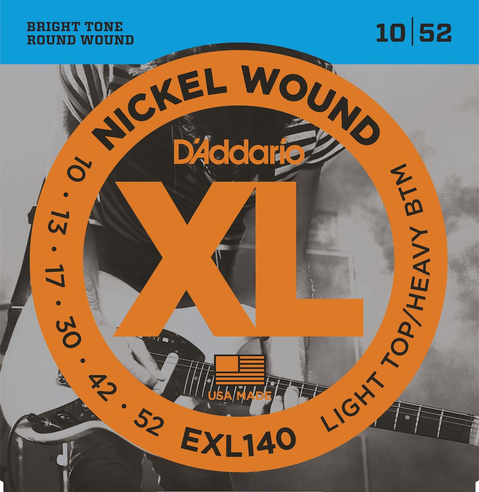 D'Addario EXL140 Nickel Wound Light Top/Heavy Bottom Electric Strings ...